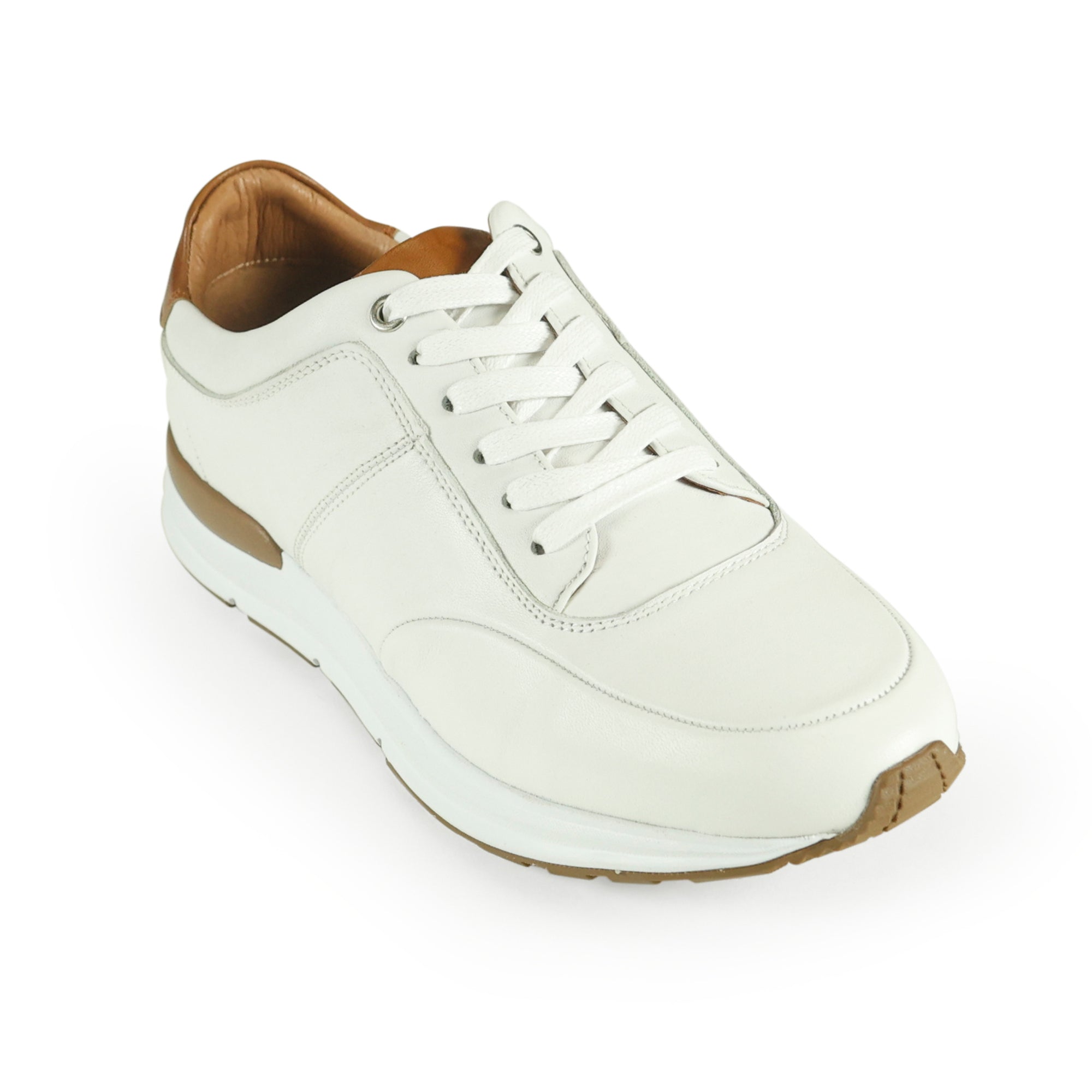 White Leather Lace Trainers for Men’s Sportswear | Azor – Azor Shoes